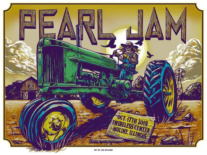 2014 Pearl Jam 10/17 Moline Poster - Auction | Ten Club LLC