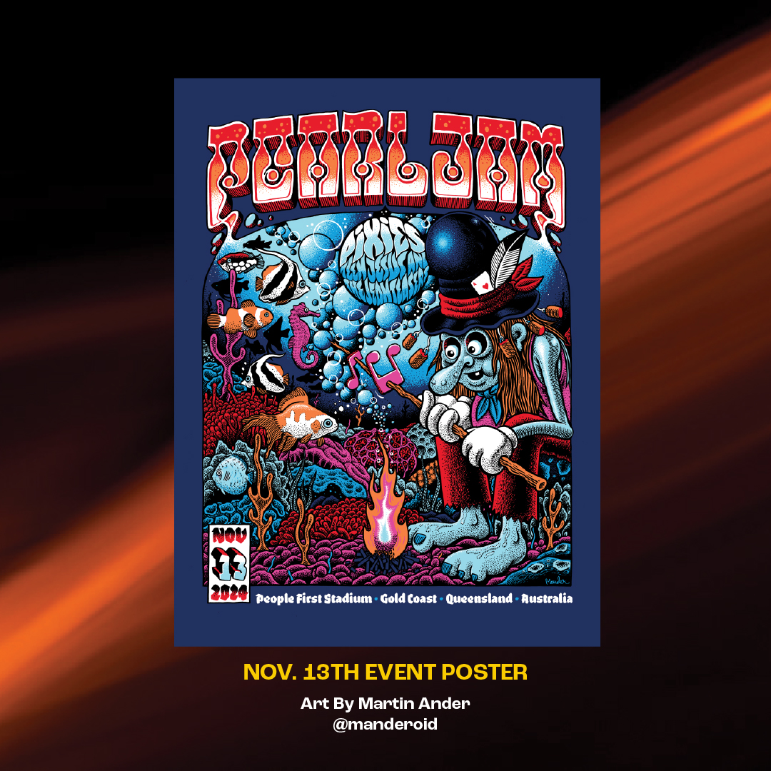 2024 Pearl Jam Gold Coast 11/13 Event Poster - Ander | Ten Club LLC