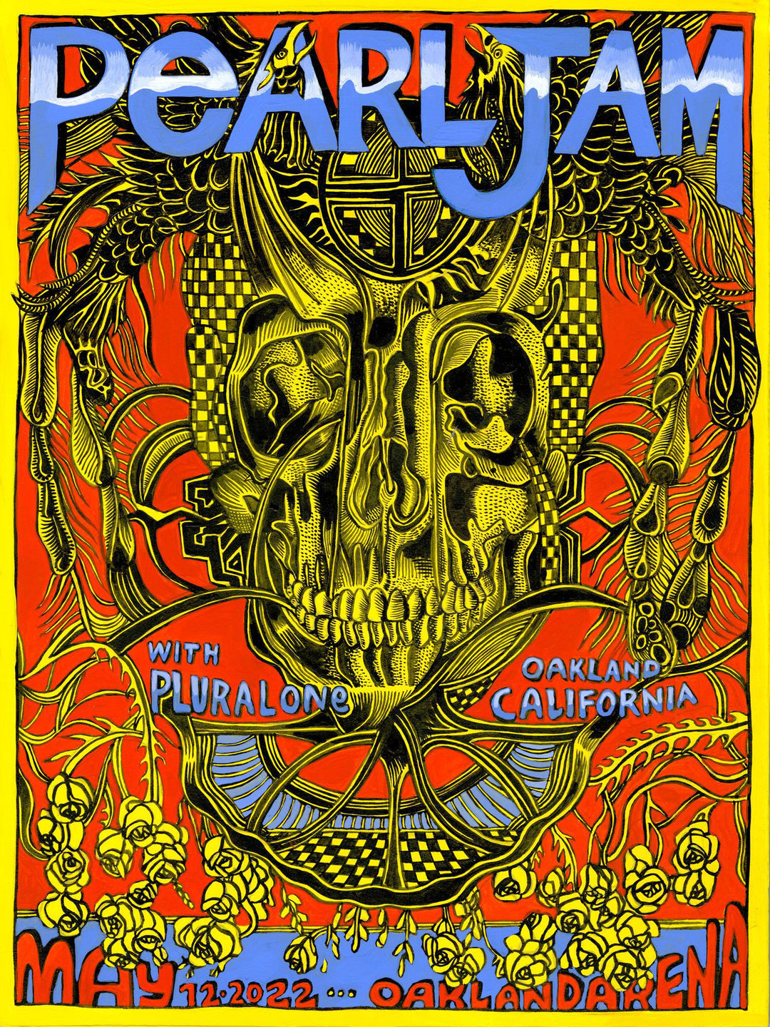 2022 Pearl Jam Oakland 5/12 Tour Poster – Ten Club LLC
